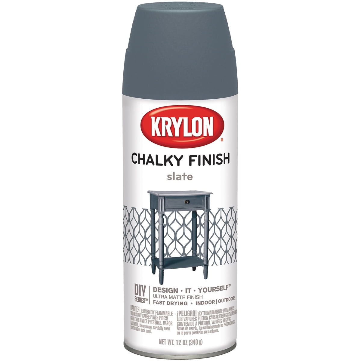 Krylon Chalky Finish Slate Gray Ultra Matte 12 oz Spray Paint - Walmart.com