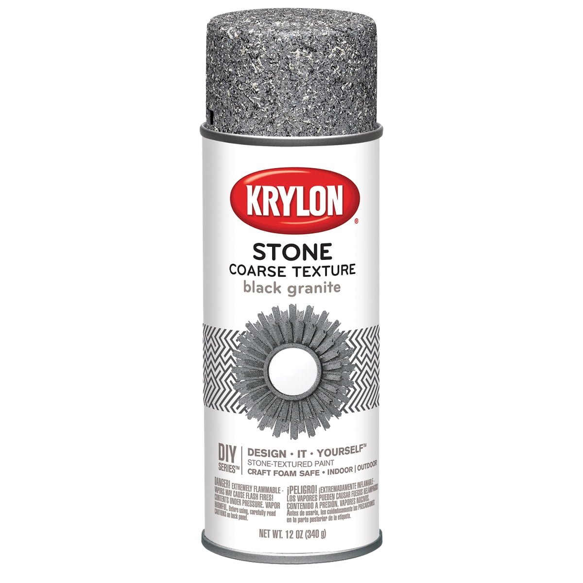 Krylon, Spray Paint, Coarse Stone Black Granite 12 oz, Elegant Finish ...