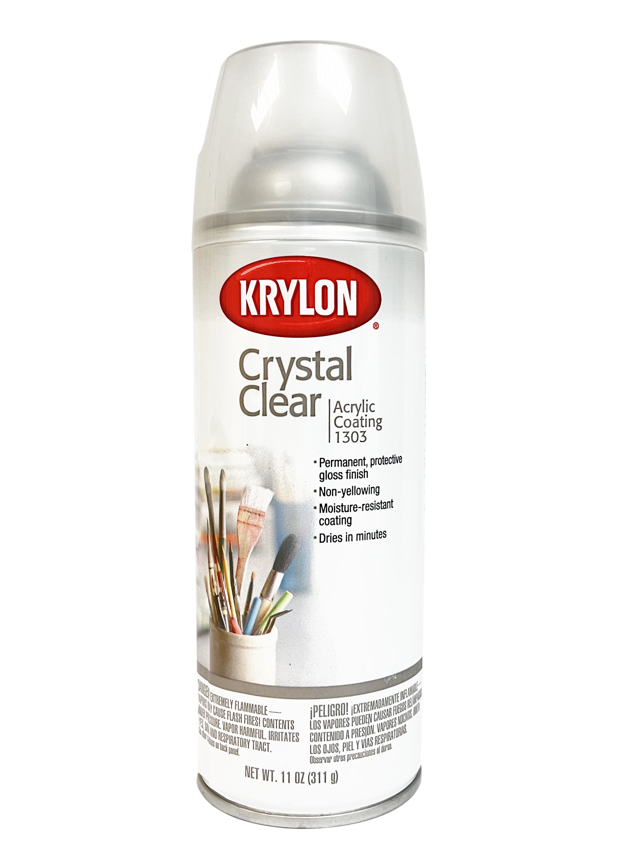 Krylon® Crystal Clear 11oz. Aerosol Spray - Permanent Gloss Surface ...