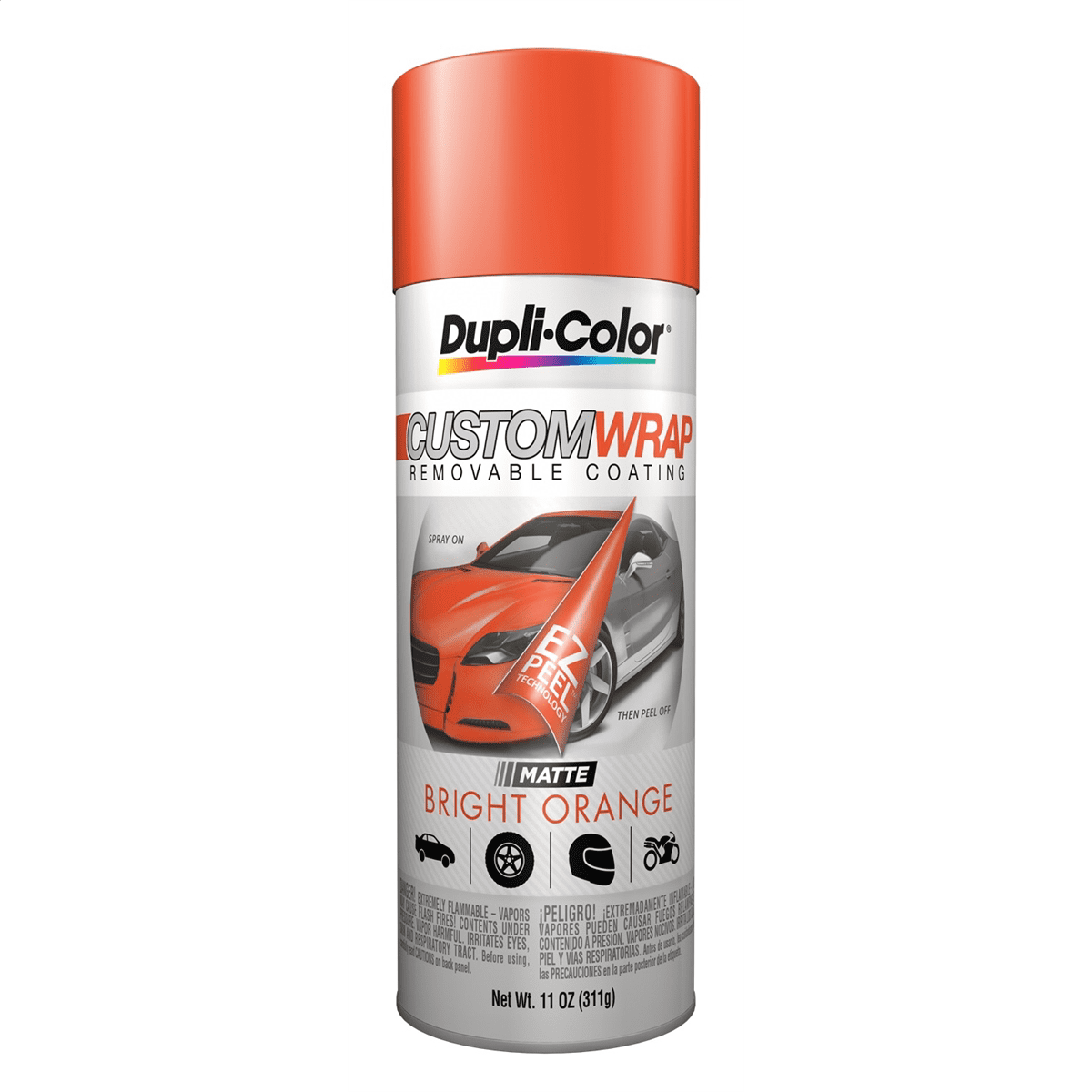 Dupli-Color Custom Wrap Matte Bright Orange, Removable Automotive Paint ...