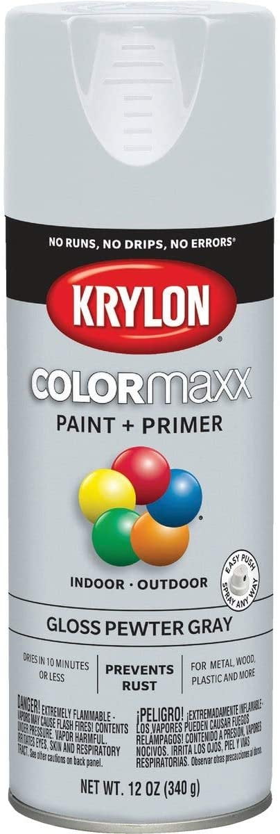 Krylon Diversified Brands K05531007 Krylon COLORmaxx Pewter Gray Gloss ...