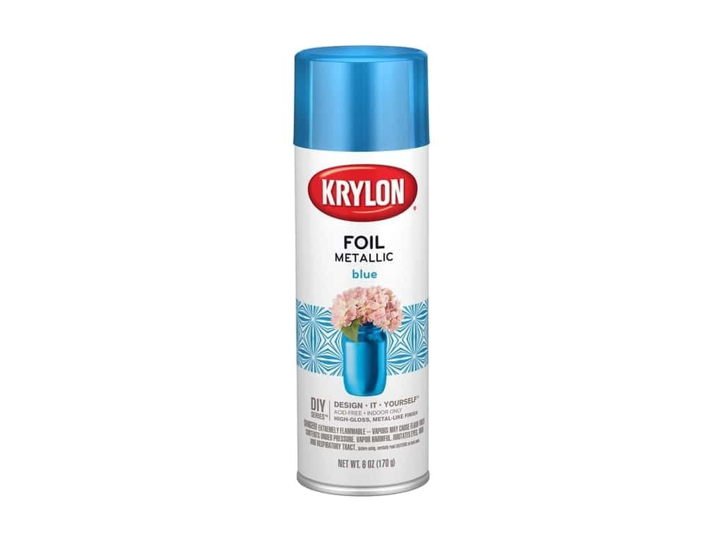 Krylon Foil Metallic Spray Paint Blue Foil 5.75oz - Walmart.com