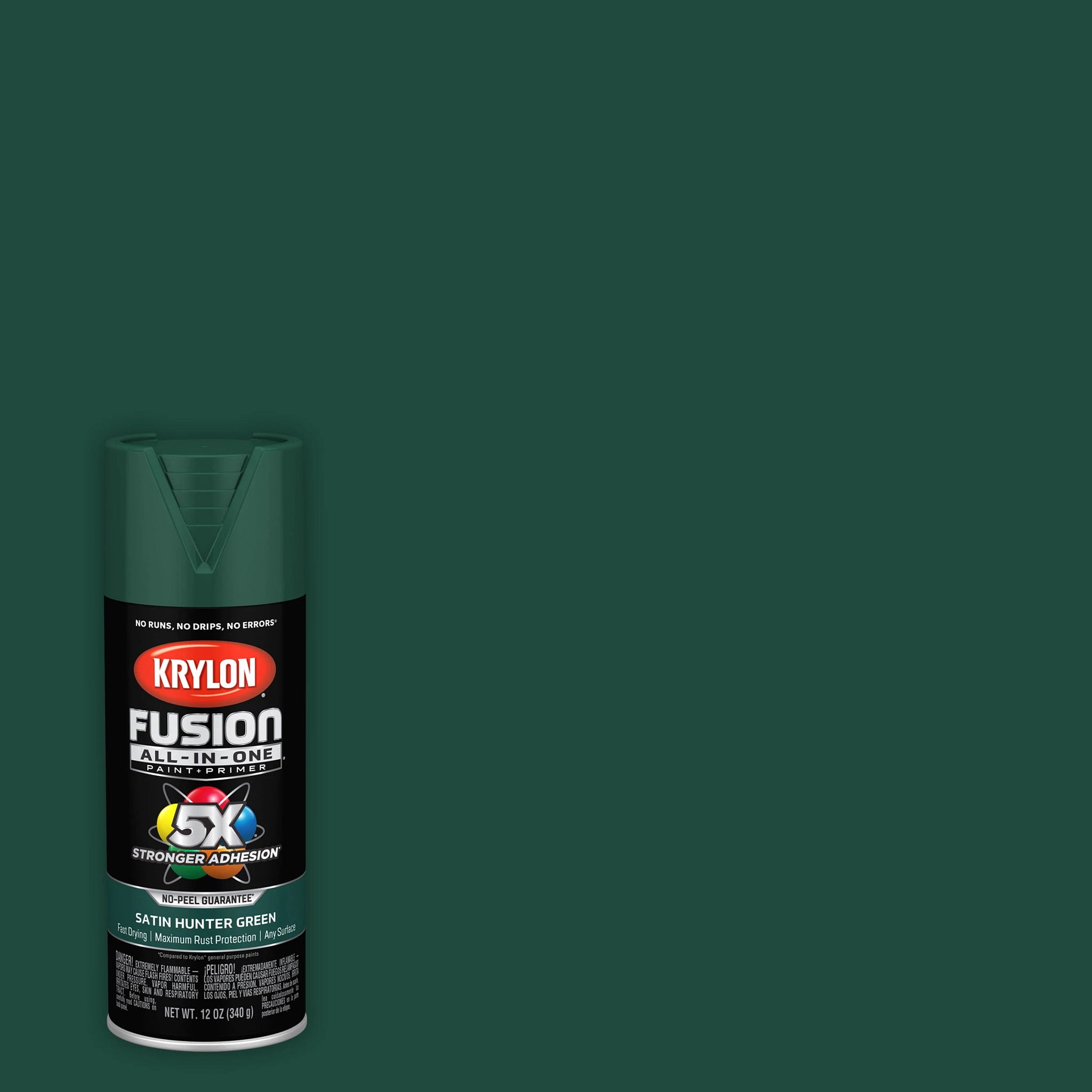 Krylon Fusion All-In-One, Satin, Hunter Green, 12 oz. - Walmart.com