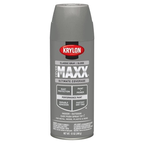 Krylon Grey Gloss CoverMaxx - Walmart.com