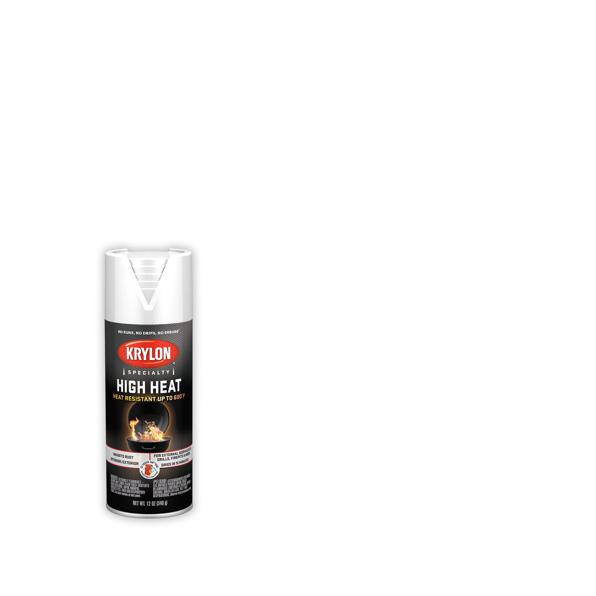 Krylon® High Heat, Satin, White, 12 oz - Walmart.com