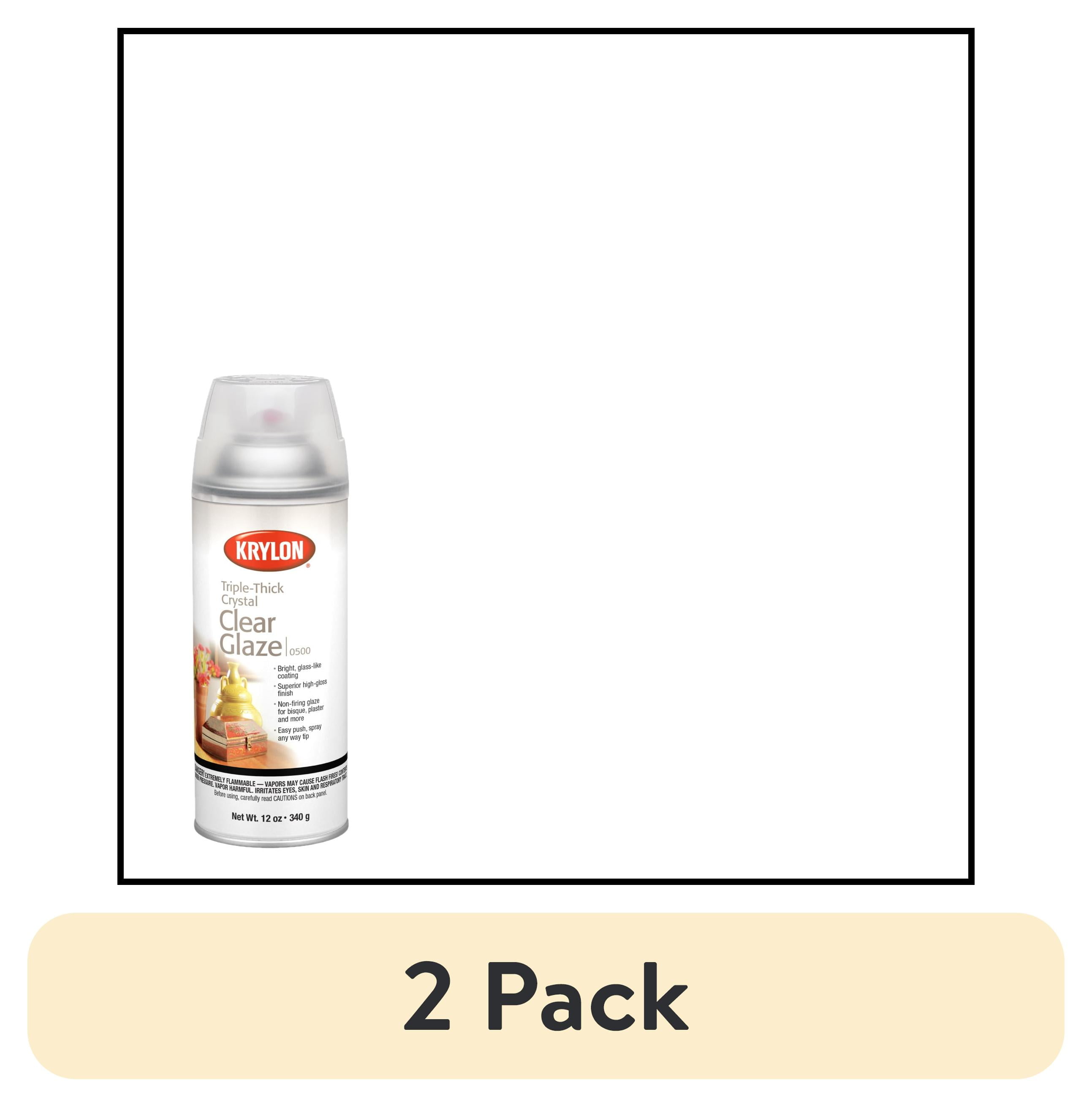 (2 pack) Krylon I00500A07 Krylon Triple-Thick Crystal Clear Glaze Clear ...