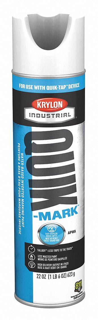 Krylon Industrial Marking Paint,25 oz,APWA White QT0390100 - Walmart.com