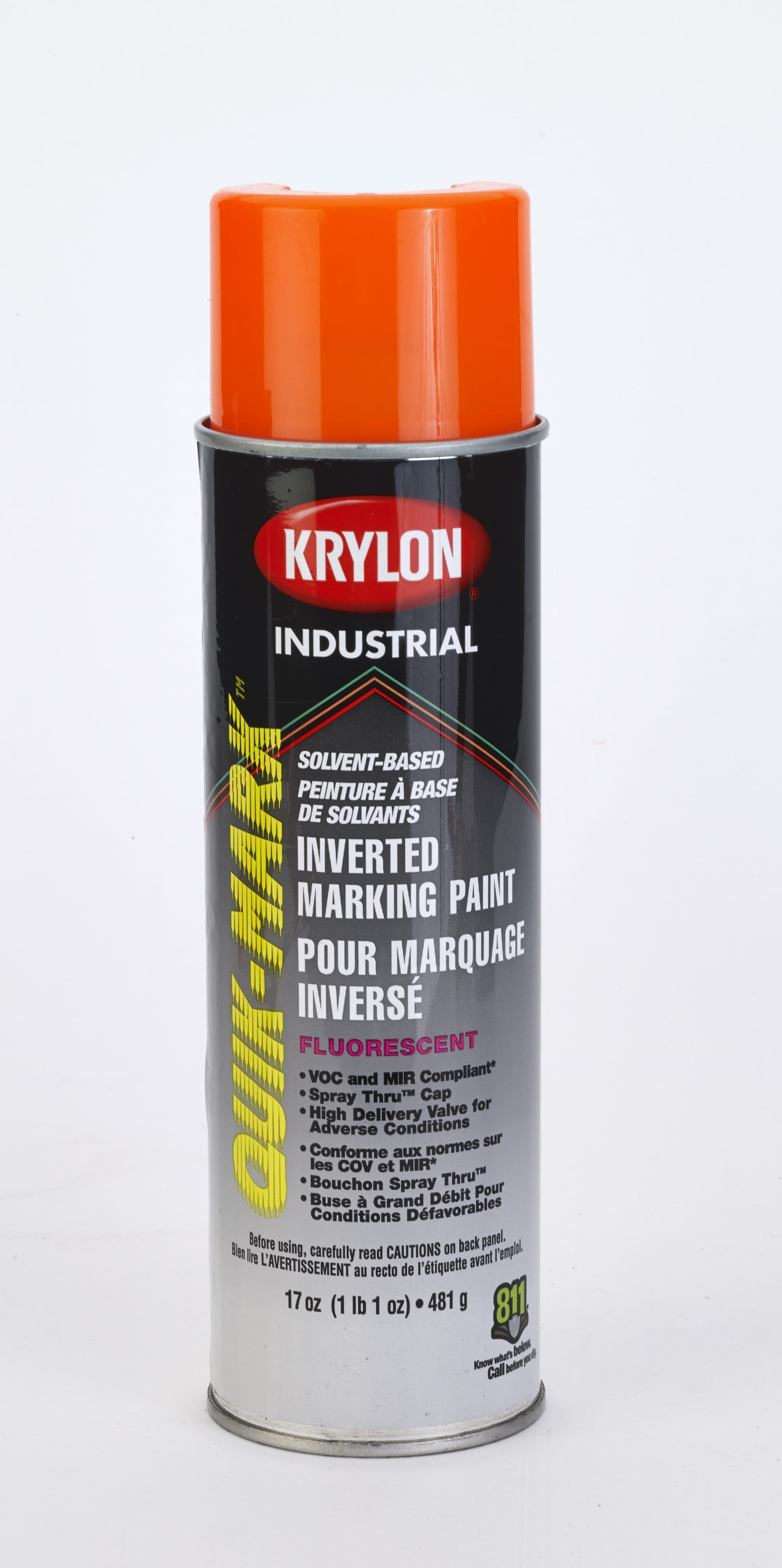 Krylon Inverted Marking Paint, 20 oz, 12 PK, S03702V-Flo Orange ...