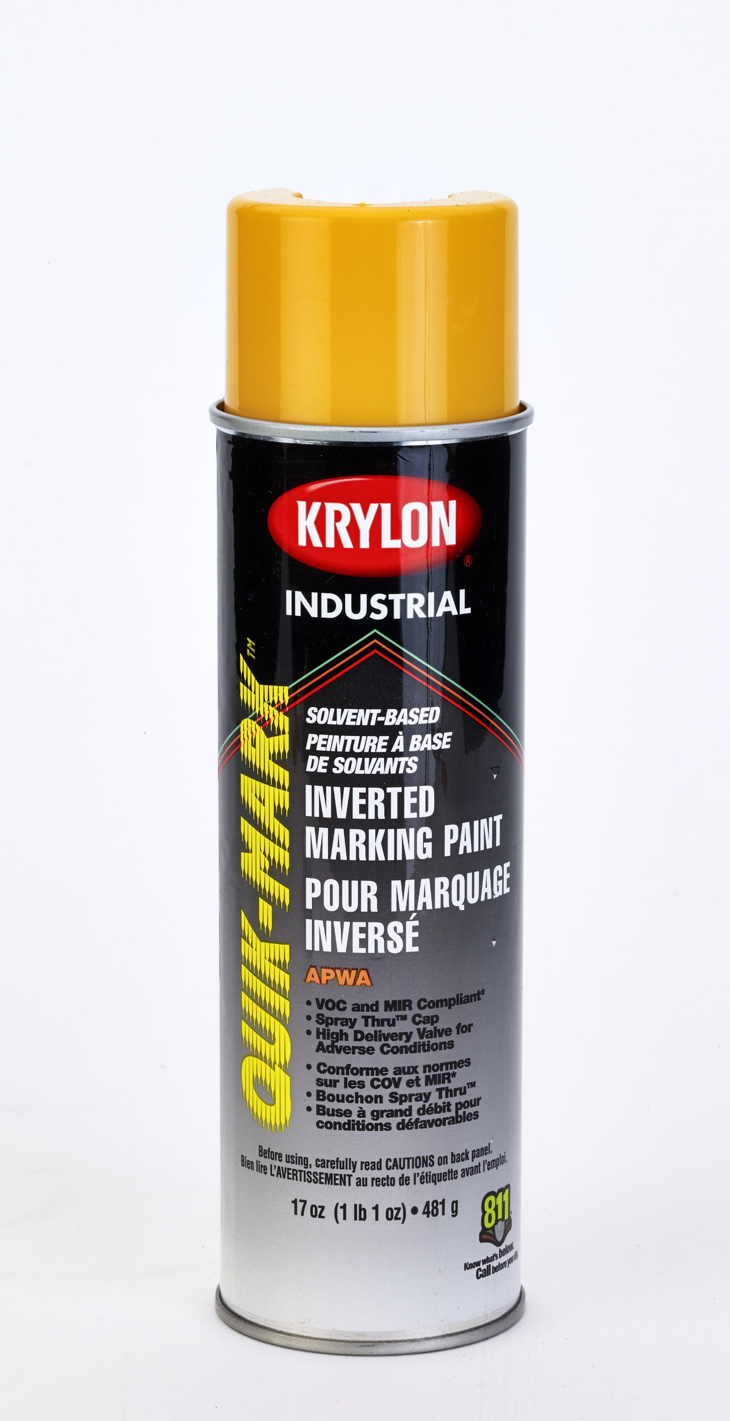 Krylon Industrial Marking Paint,20 oz,Safety Yellow A03823007 - Walmart.com
