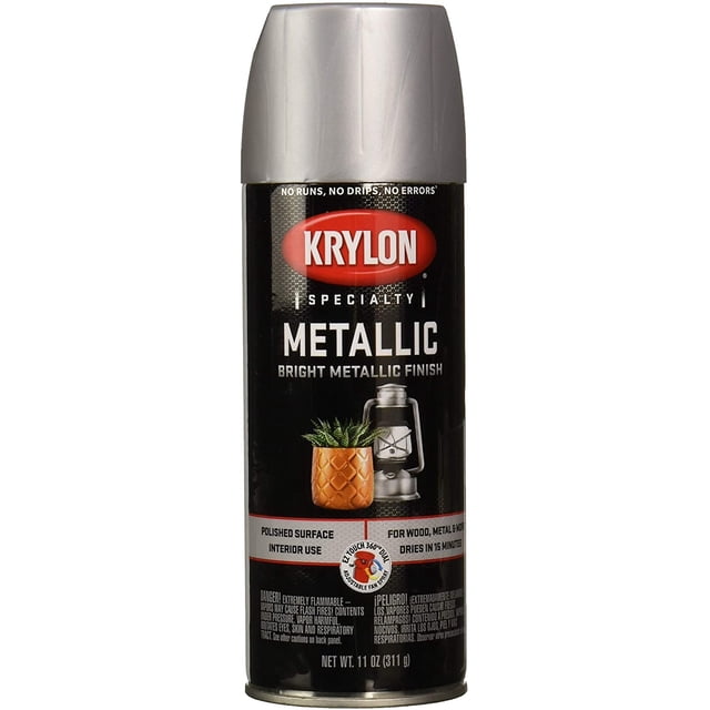 Krylon K01403 Metallic Spray Paint, Brilliant Metallic, Dull Aluminum ...