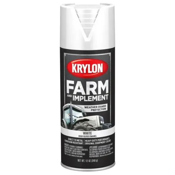 Krylon K01937008 Farm & Implement Gloss White Spray Paint 12 Ounce ...