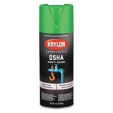 Krylon K02012777 Spray Paint, Clover Safety Green, Gloss, Solvent, 12 ...