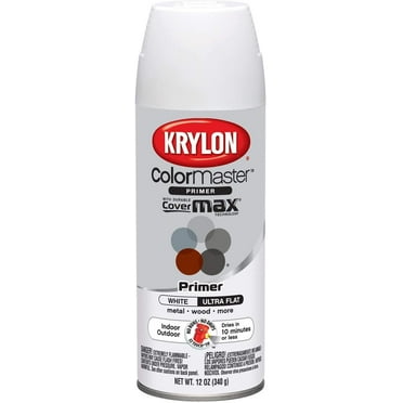 Krylon ColorMaster Paint & Primer Spray Paint, 12 oz., Glossy Black ...