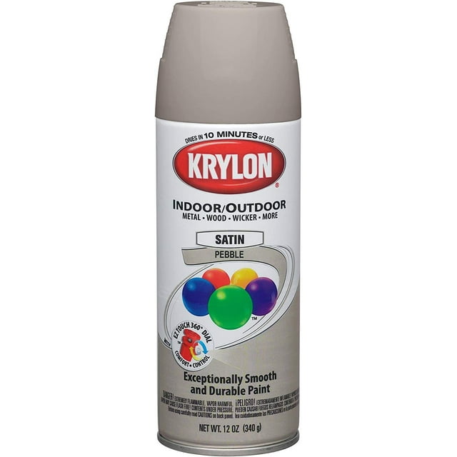 Krylon K05200107-6 PK Pebble Decorator 'Satin Touch' Spray Paint - 12 ...