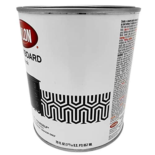 Krylon K05223000 Chalkboard Brush-on Paint Black, 1 Quart, (Pack of 2 ...