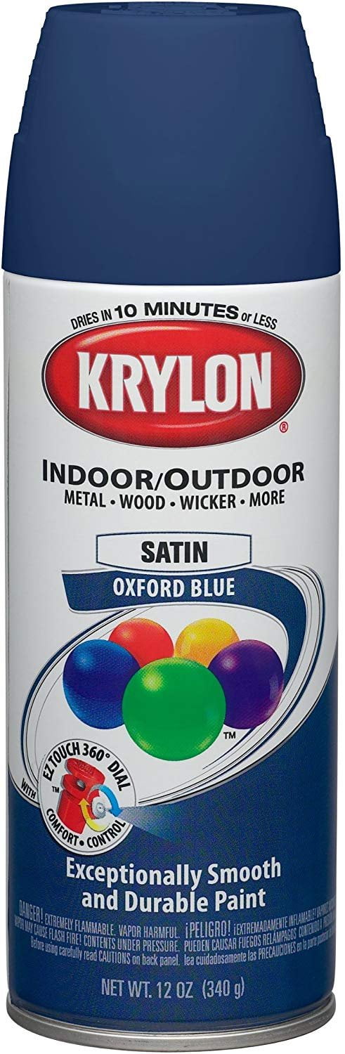 Krylon K05352307-6 PK Oxford Blue Decorator 'Satin Touch' Spray Paint ...