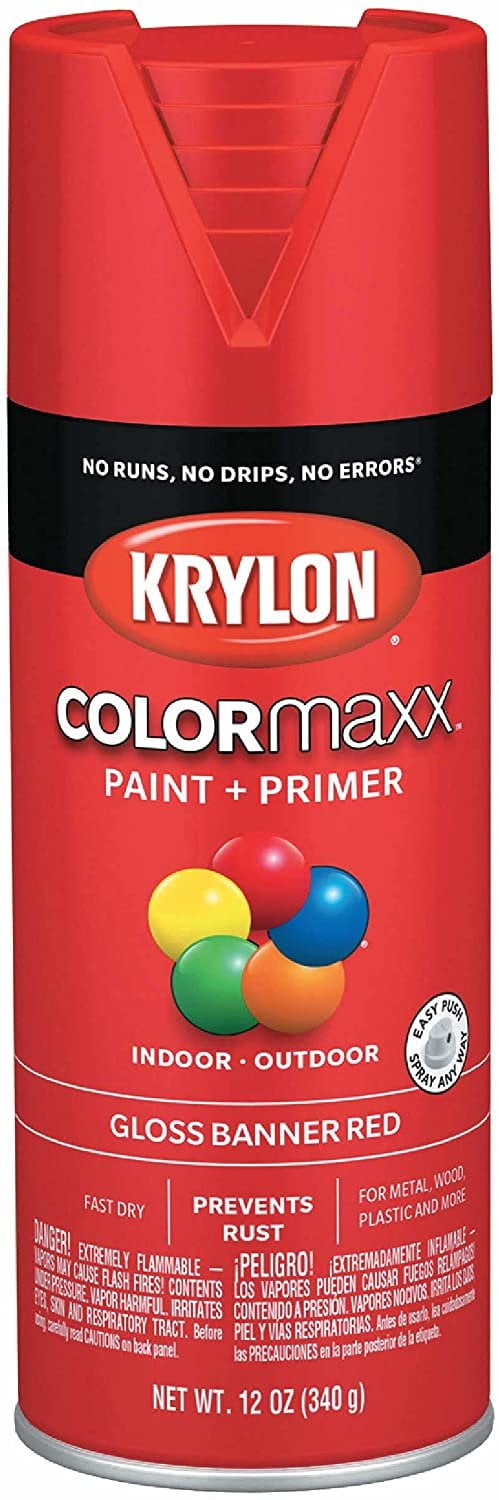 Krylon K05503007 COLORmaxx Spray Paint and Primer for Indoor/Outdoor ...