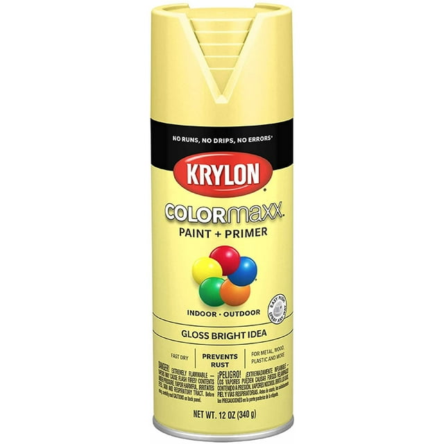 Krylon K05507007 COLORmaxx Spray Paint and Primer for Indoor/Outdoor ...