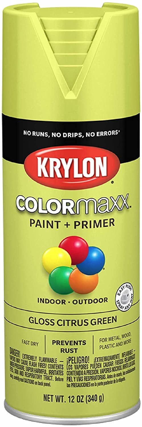 Krylon K05512007 COLORmaxx Spray Paint and Primer for Indoor/Outdoor ...