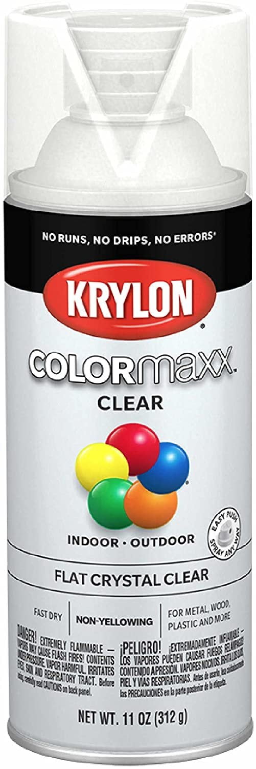 Krylon K05547007 COLORmaxx Acrylic Clear Finish for Indoor/Outdoor Use ...