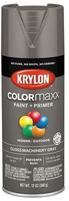 Krylon K05599007 COLORmaxx Spray Paint, Machine Gray, Gloss, 12-oz ...