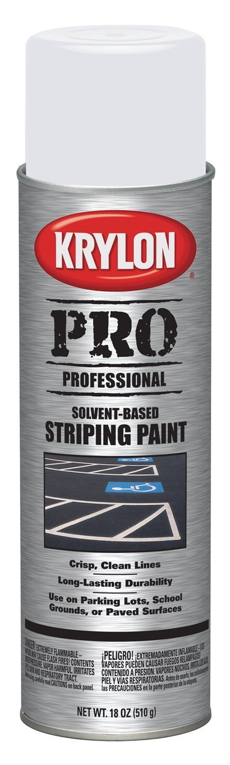 Krylon K05910007 Solvent-Based Professional Striping Paint, Highway ...
