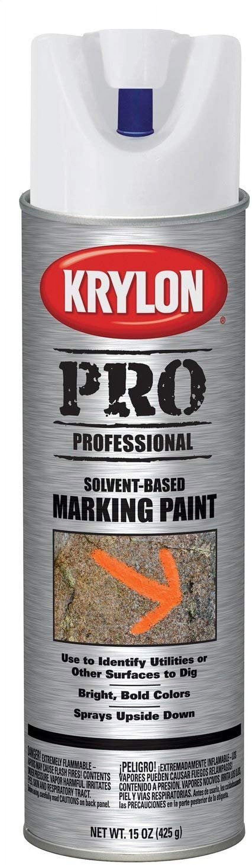 Krylon K07300000 Solvent-Based Contractor Marking Spray Paint, APWA ...
