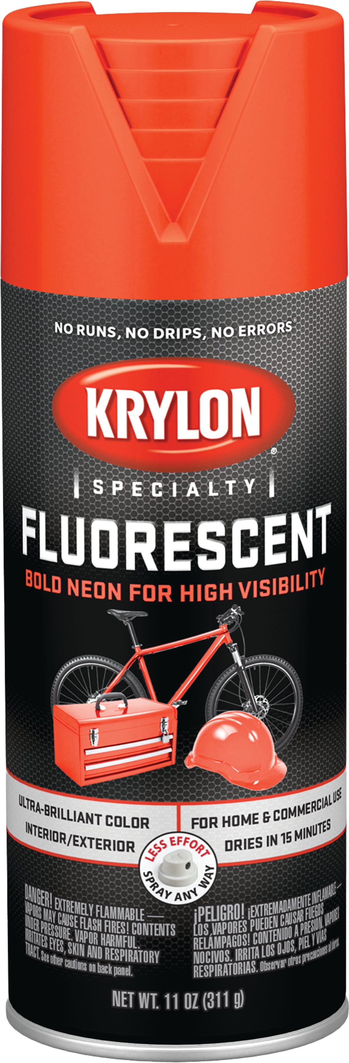 Krylon Krylon Fluorescent Spray Paint 11 Oz., Red-Orange - Walmart.com
