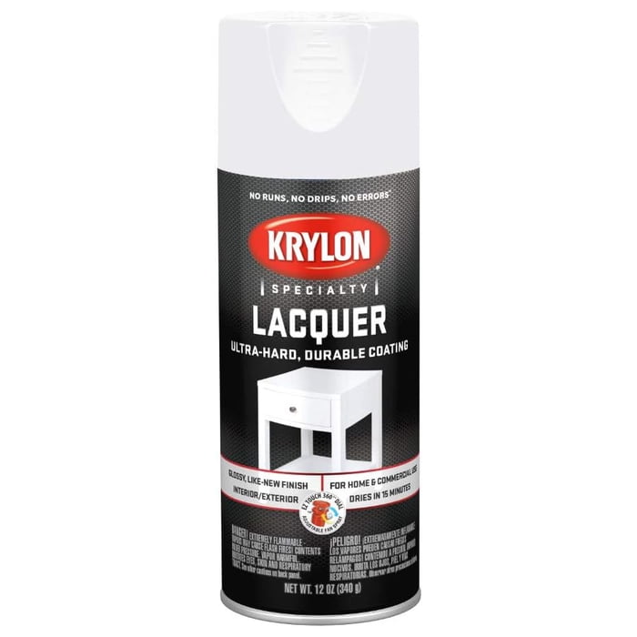 Krylon Lacquer Spray, Gloss, White, 12 oz. - Walmart Business Supplies