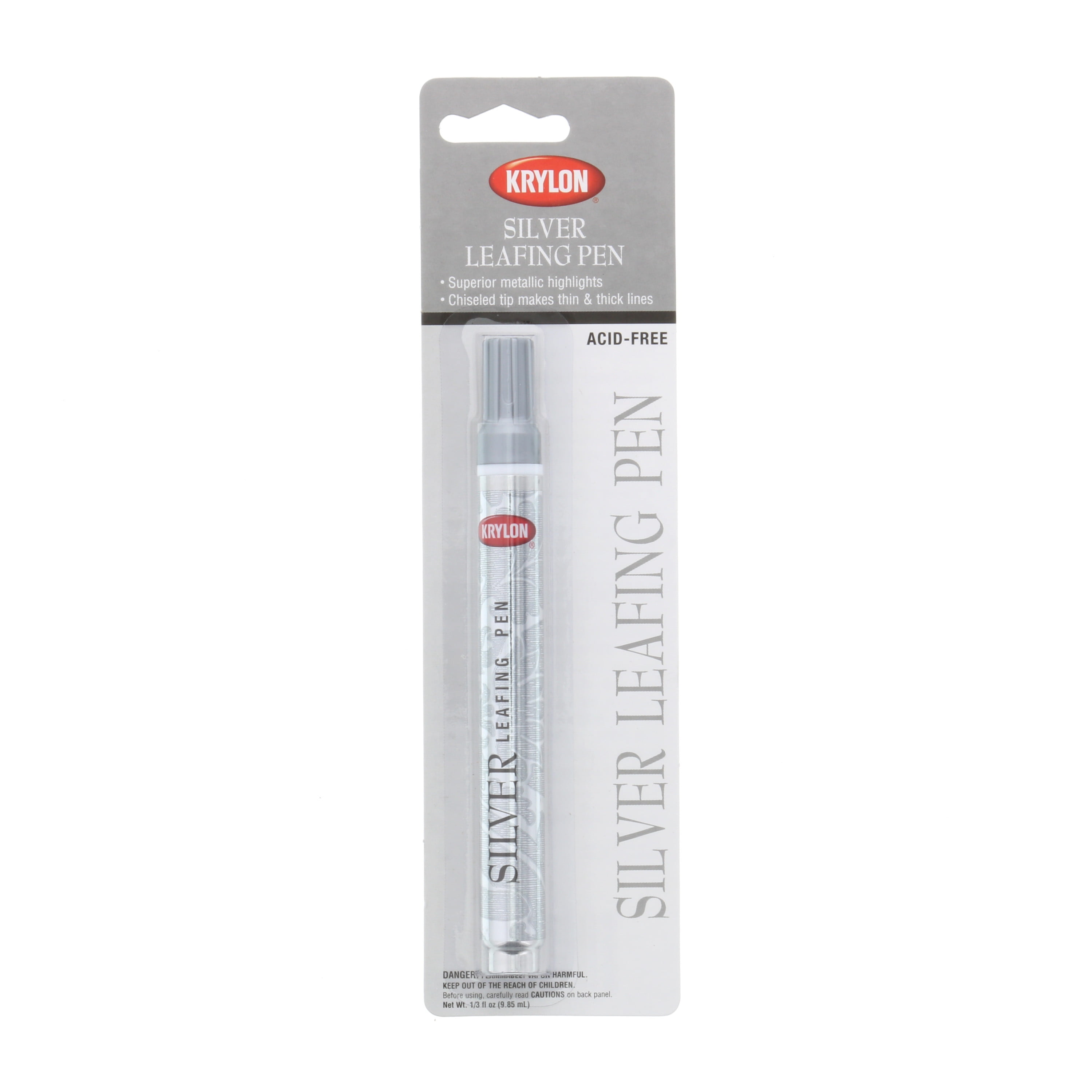 Krylon Metallic Leafing Pen, Silver, Opaque Paint for Detail on Various ...