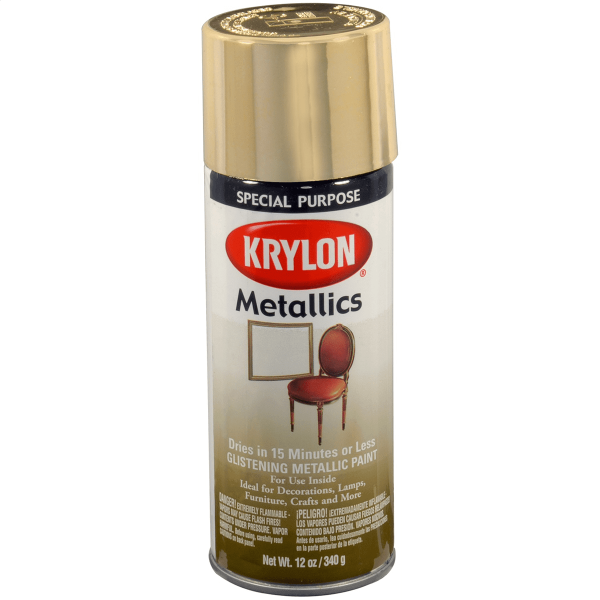 Krylon Metallic Paints Brass Metallic 12 oz. - Walmart.com