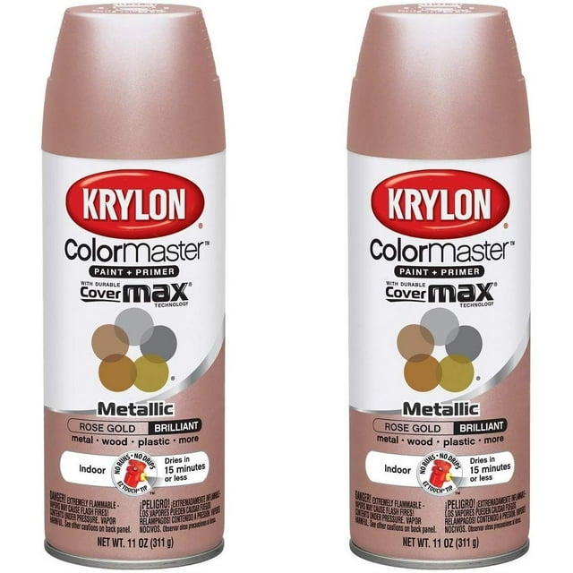 Krylon Metallic Rose Gold Spray 2 Pack - Walmart.com