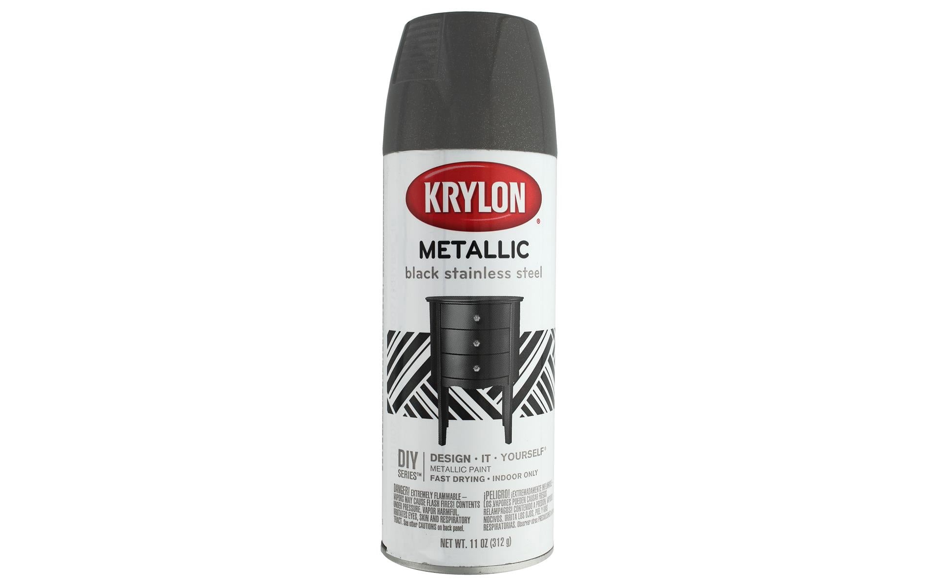 Krylon Metallic Spray Paint 11oz SS Black - Walmart.com