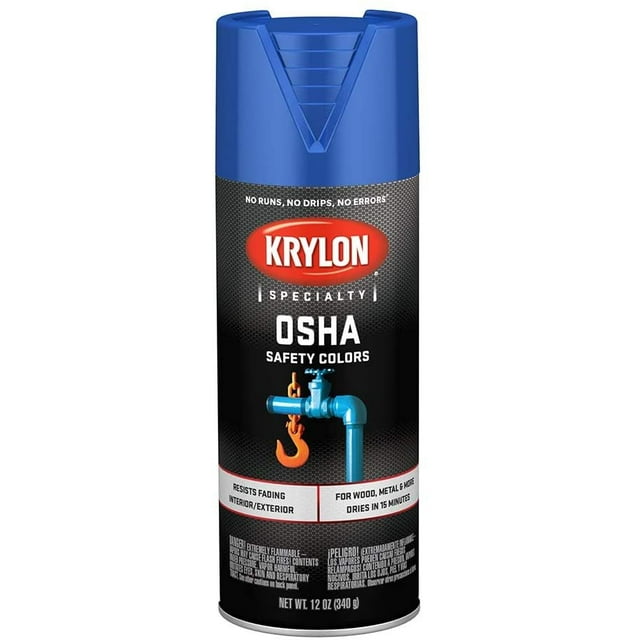 Krylon OSHA Color Paint Safety Blue, 12 Ounce Aerosol - Walmart.com