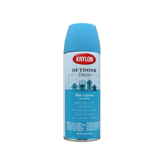 Krylon Outdoor Decor Paint Satin 12oz Blue Lagoon - Walmart.com