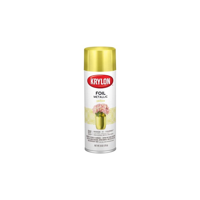 Krylon(R) Premium Metallic Foil Spray Paint 6oz-Yellow - Walmart.com