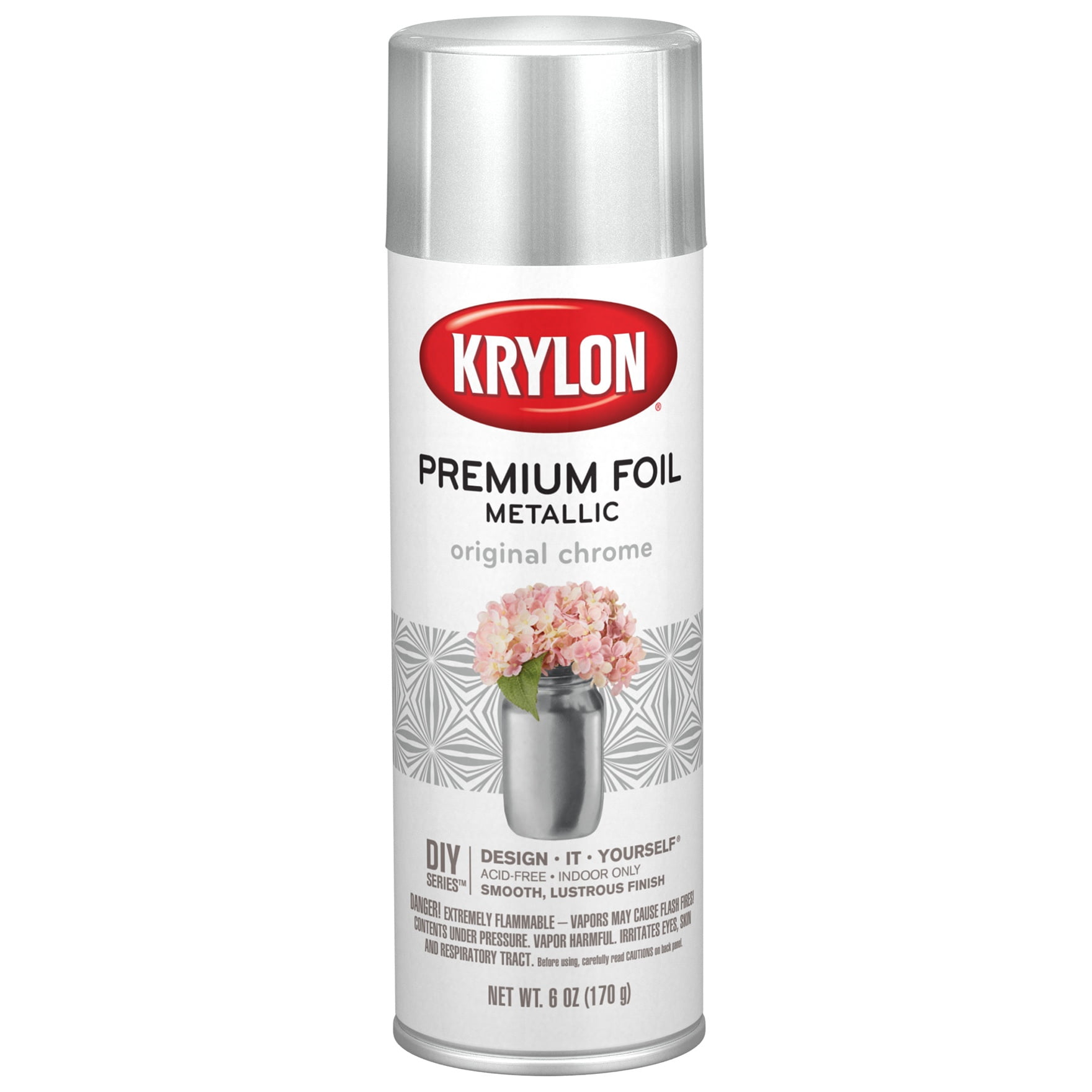 Krylon(R) Premium Metallic Spray Paint 6oz-Original Chrome - Walmart.com