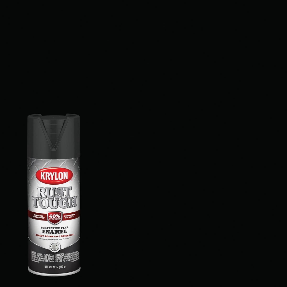 Krylon Rust Preventative Enamel, Satin Black Spray Paint, 12oz Aerosol ...