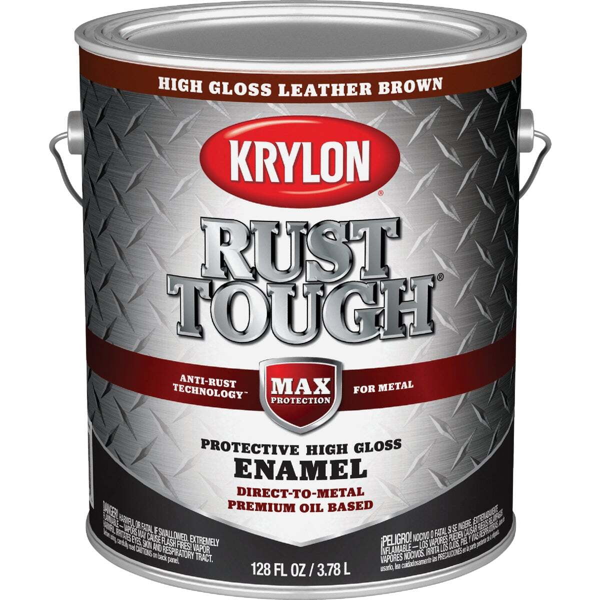 Krylon Rust Tough DTM Oil-Based Gloss Rust Control Enamel, Brown, 1 Gal ...