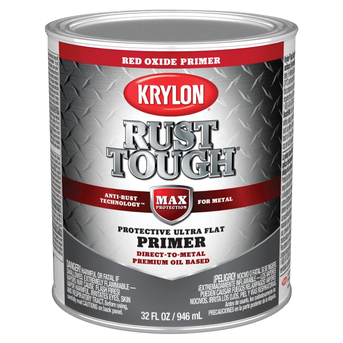 Krylon Rust Tough Primer, Red Oxide, 1 Qt. K09721008 Pack of 2 ...