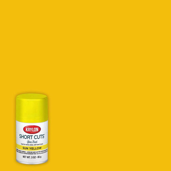 Krylon Short Cuts Gloss Sun Yellow Spray Paint 3 oz. (Pack of 6 ...