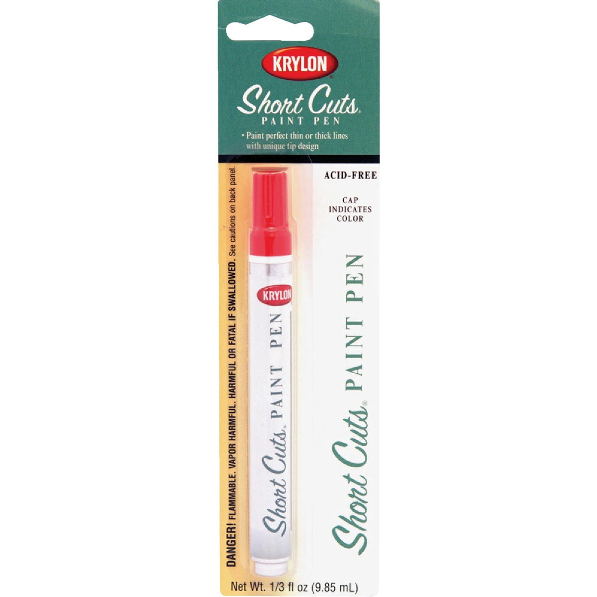 Krylon Short Cuts 1/3 Fl Oz Glow Orange Gloss Paint Pen SCP-912 ...