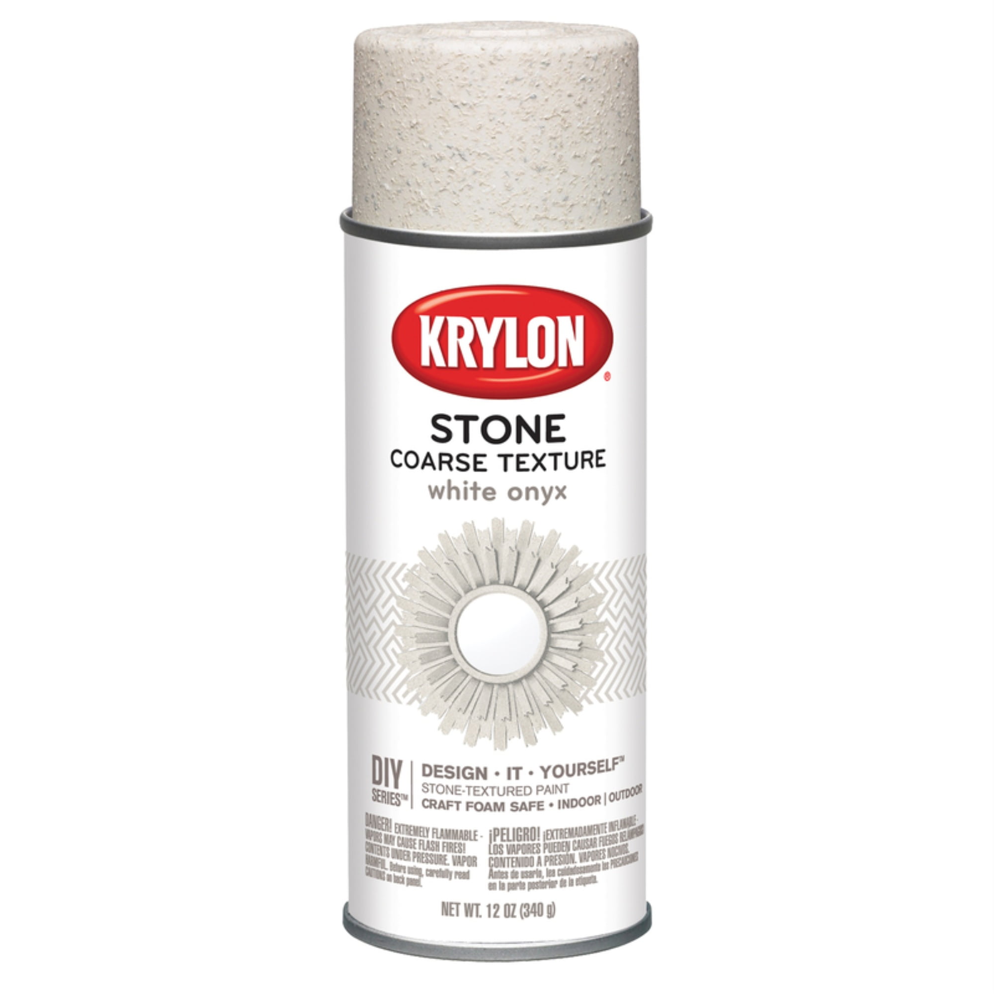 Krylon Stone Coarse White Onyx Exterior Texture Spray Paint for Indoor ...