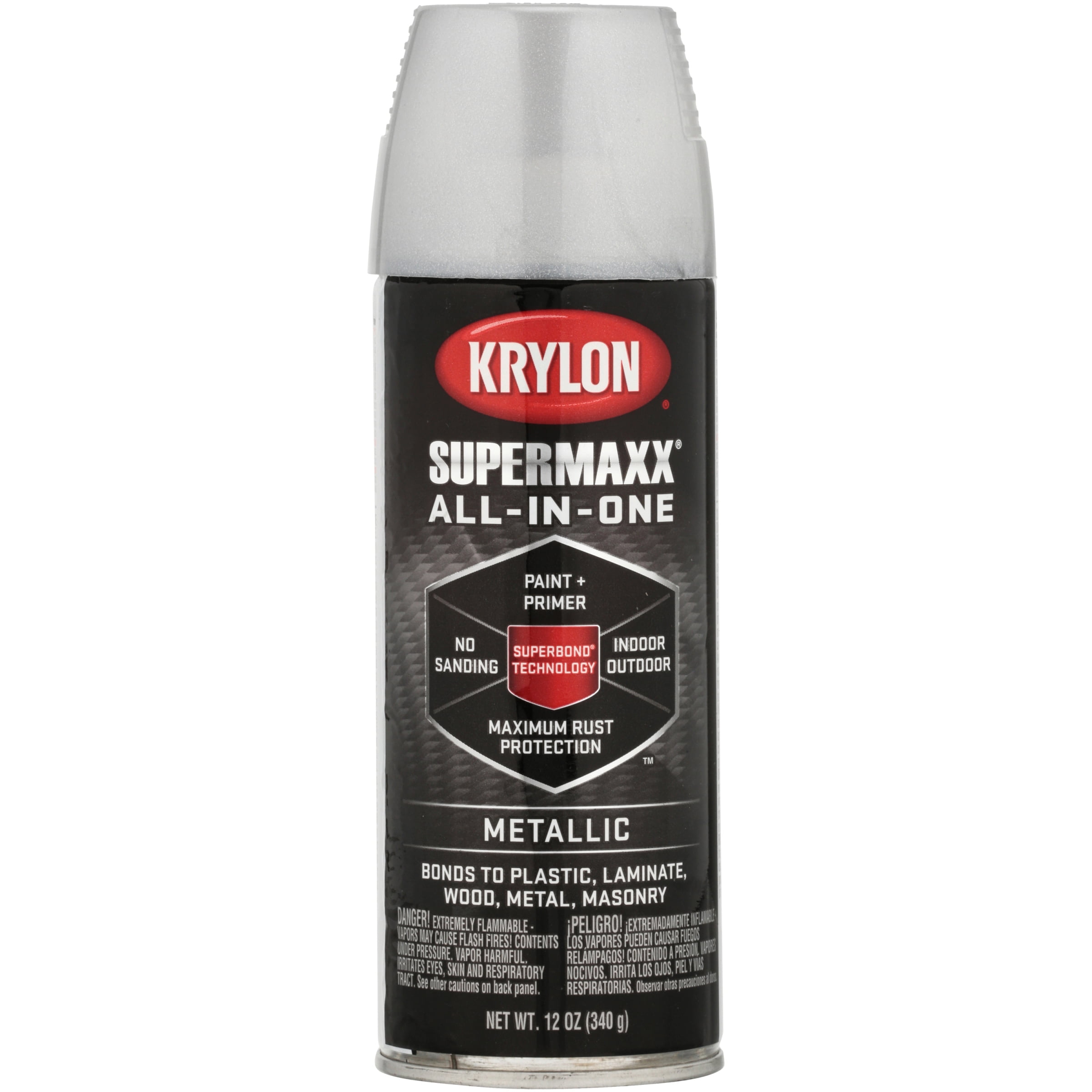 Krylon® SuperMaxx® Metallic Silver Spray Paint 12 oz. Can - Walmart.com