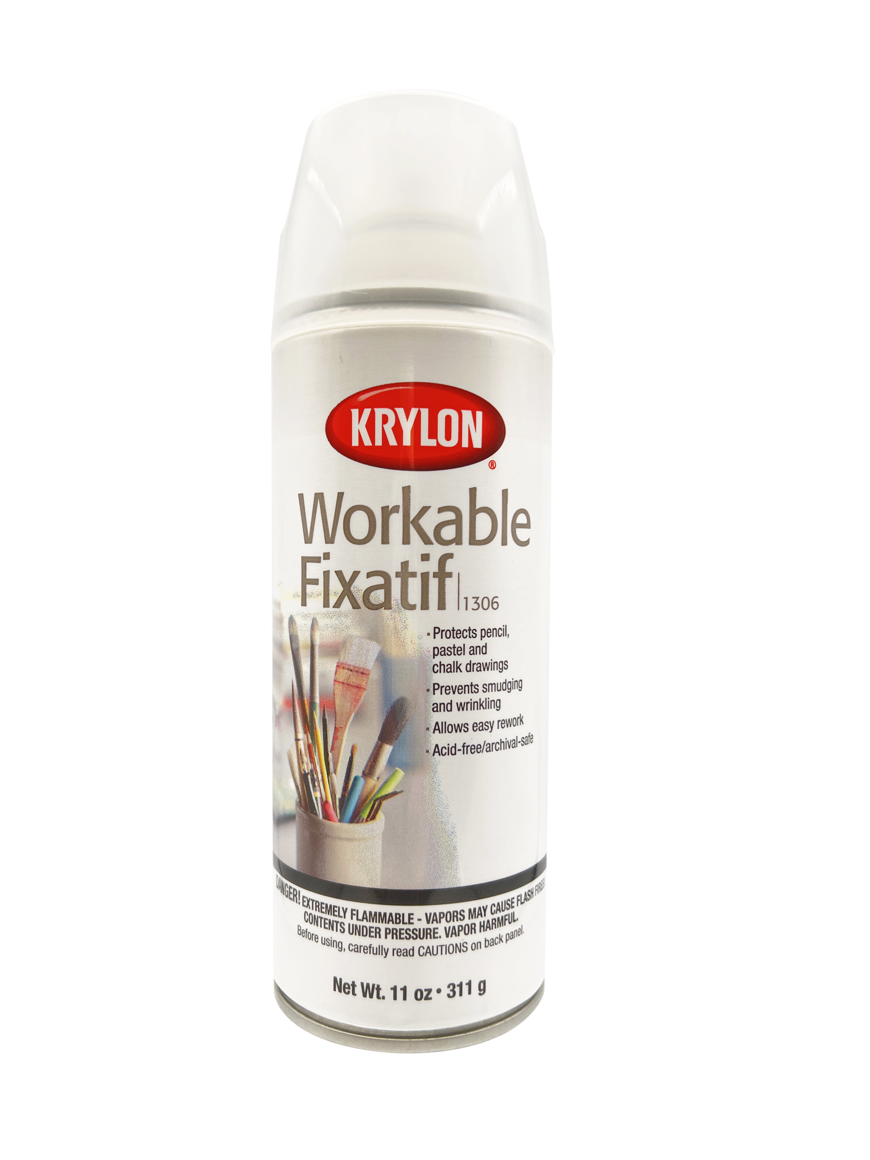 Krylon Workable Fixatif Clear 11 oz Spray Paint, 4 Pieces - Walmart.com