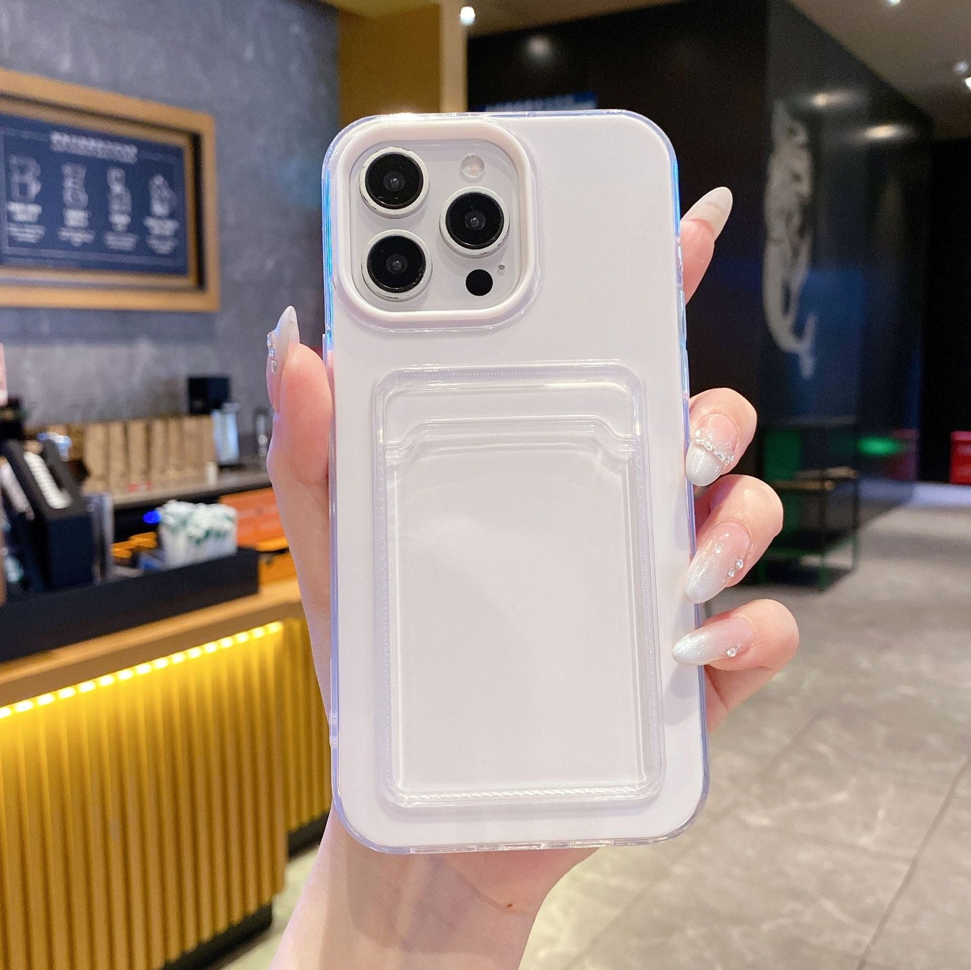 Kryonix For iPhone 14 Pro Max Case - Jelly Candy Tones Clear Card Slot ...