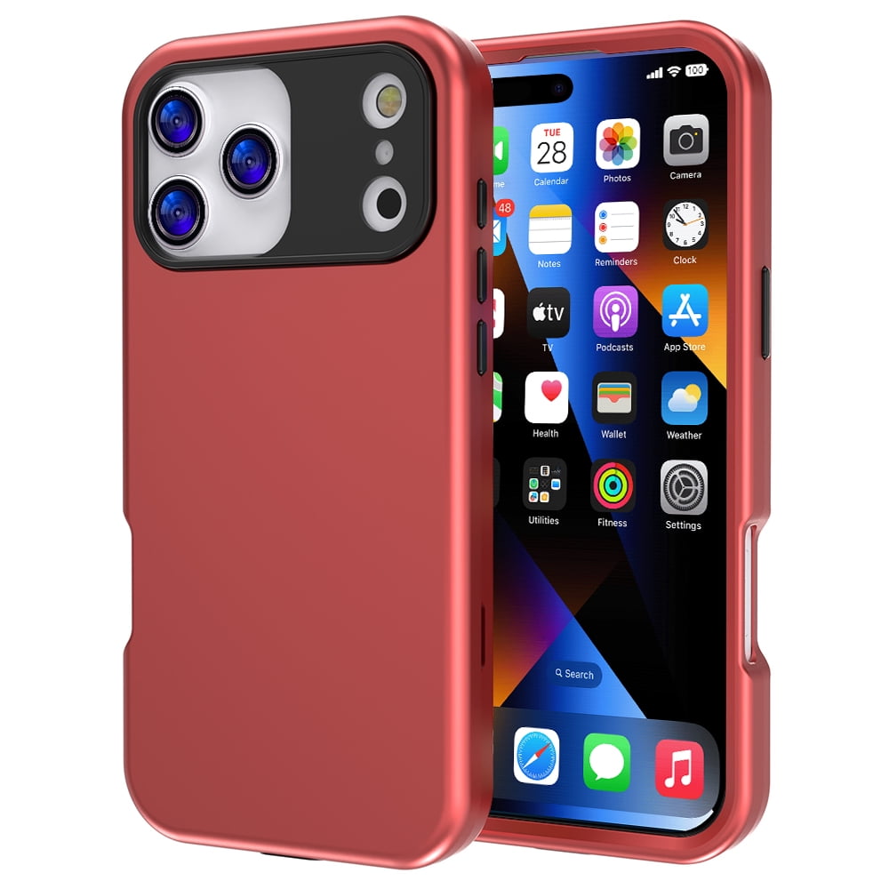 Kryonix for iPhone 17 Pro 6.3” Case,3 Layers Protection PU Leather ...