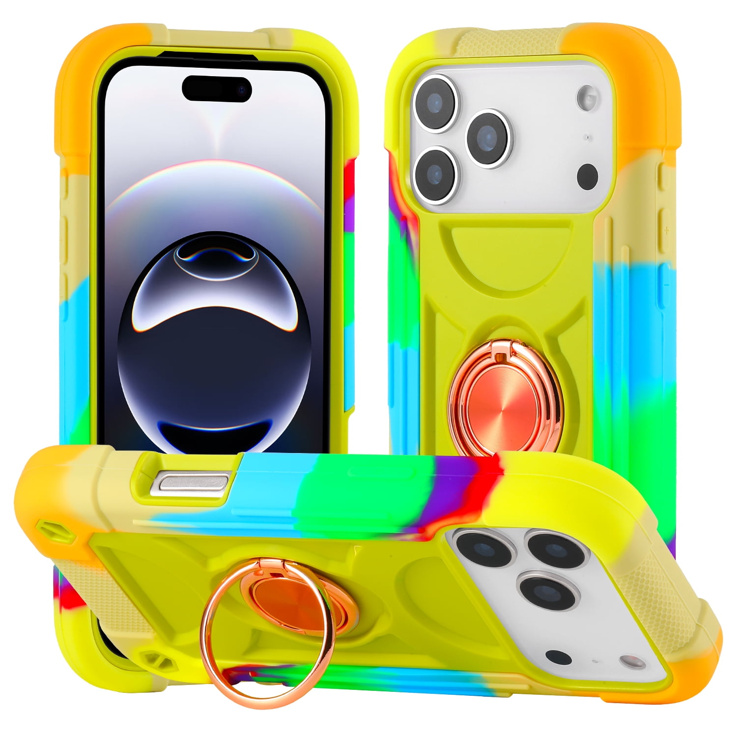 Kryonix for iPhone 17 Pro Max Case with Ring Holder, Durable Military ...
