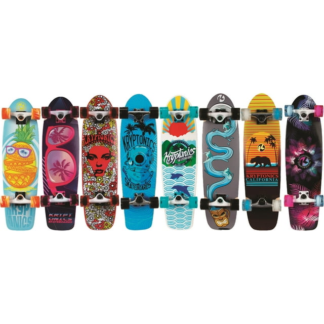 Kryptonics 30" Complete Cruiser Skateboard (30" x 8") - Walmart.com