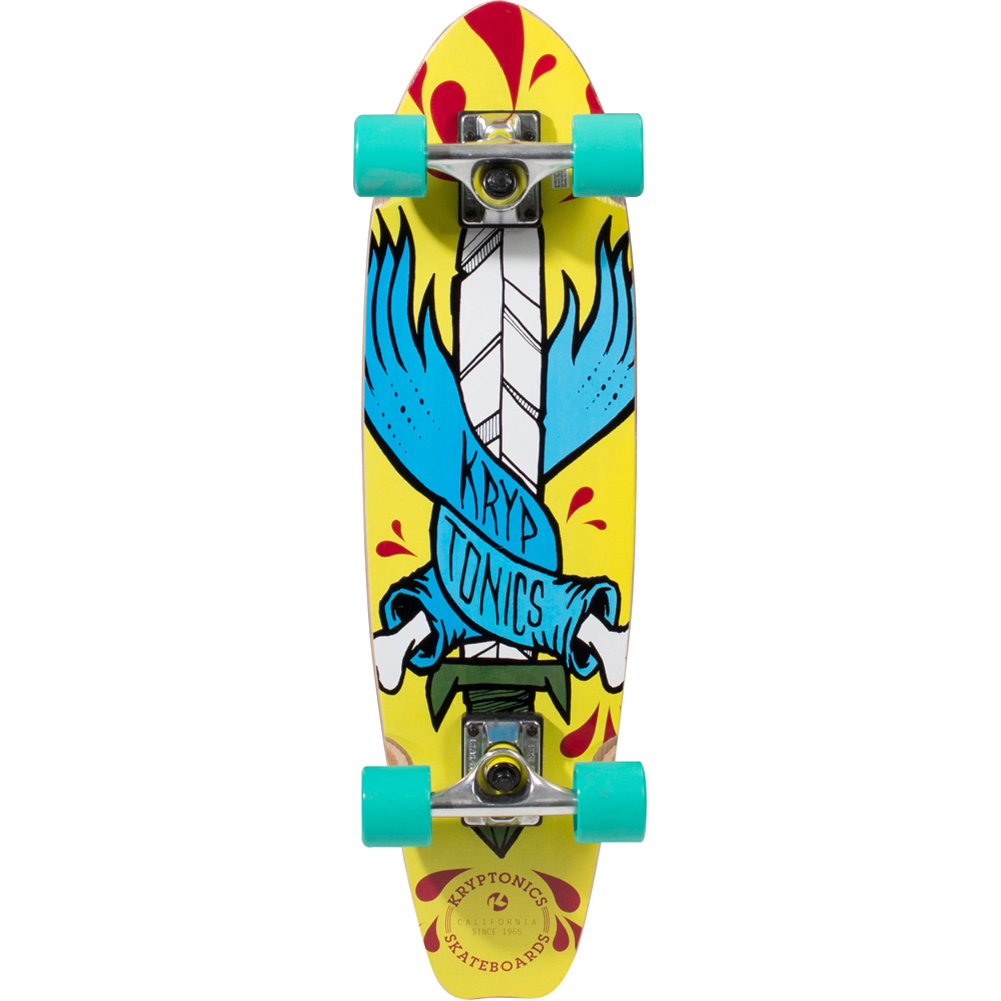 Kryptonics Cruiser Skateboard - 28 Deck Size - Walmart.com